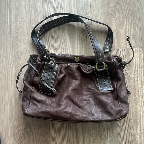 Peruzzi | Bags | Vintage Peruzzi Brown Leather Shoulder Bag Bought In ...